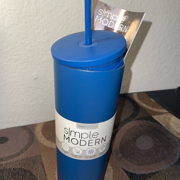 Simple Modern | Dining | Vibrant Blue Thermos With Straw For Dining ...
